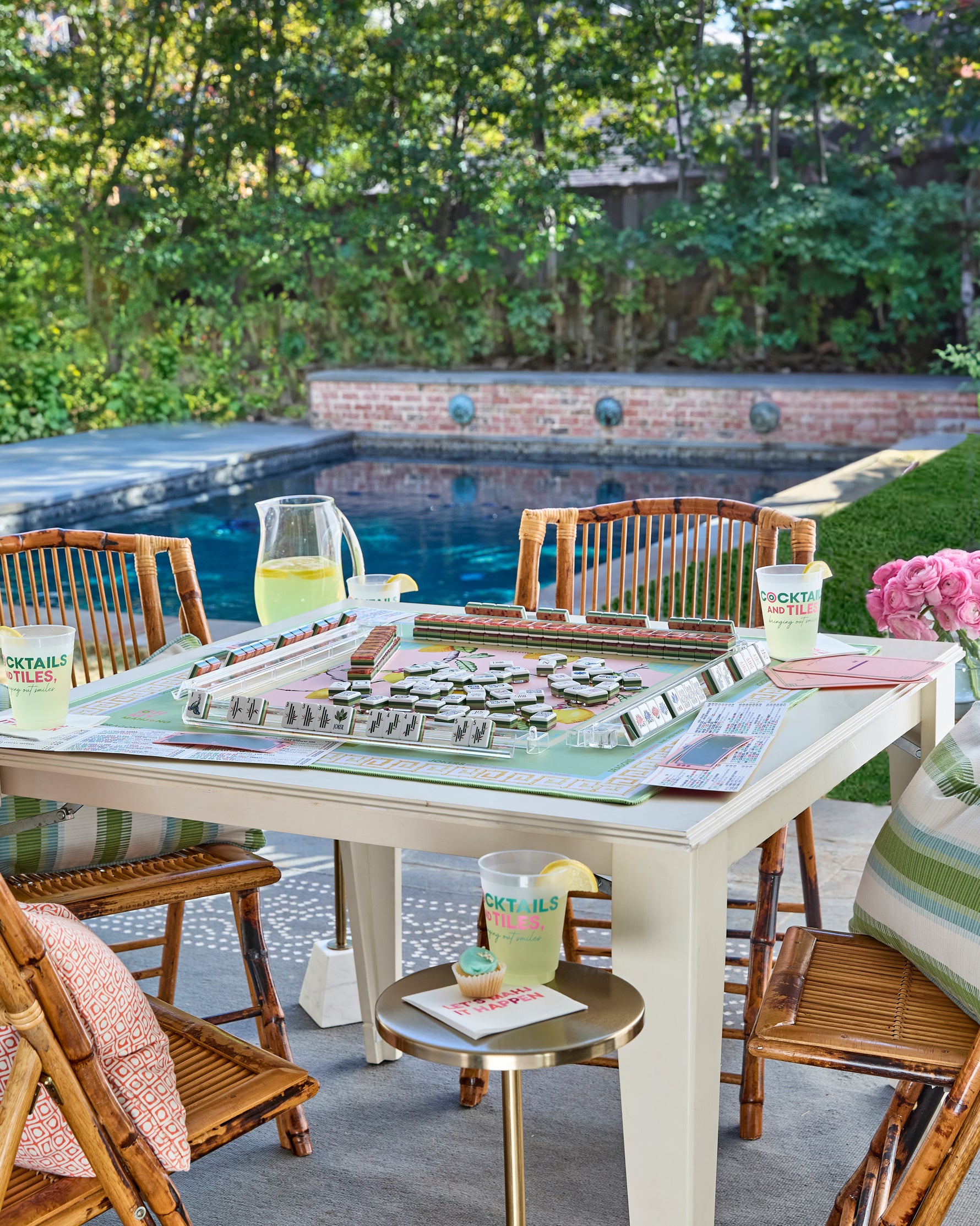 Mahjong Playing Mat | Preppy Soiree | American Mahjong – Oh My Mahjong