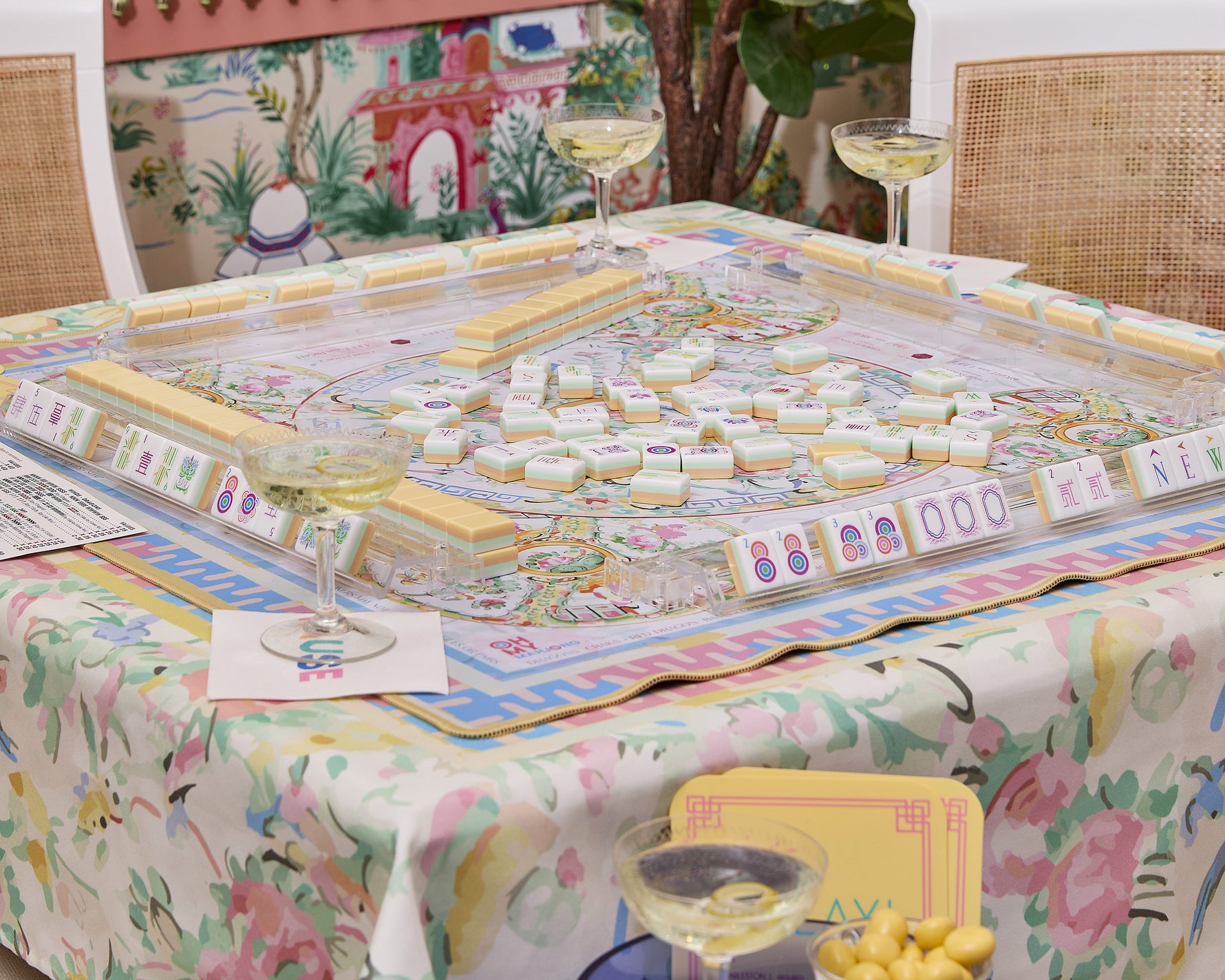 Mahjong Playing Mat | Preppy Soiree | American Mahjong – Oh My Mahjong