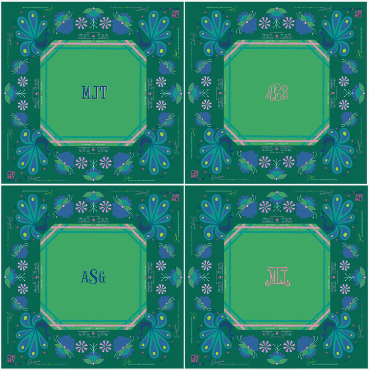 Birdie Green Mahjong Mat – Oh My Mahjong