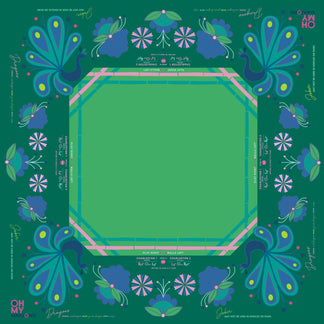 Birdie Green Mahjong Mat – Oh My Mahjong