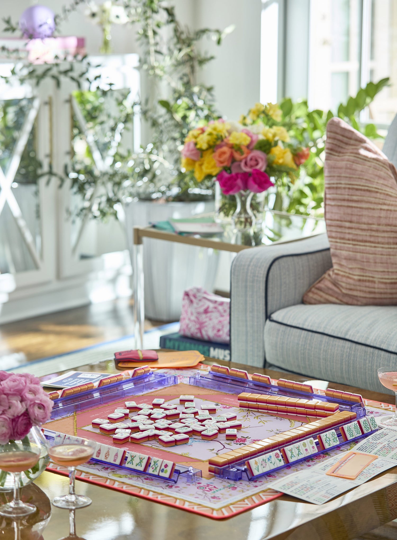 Mahjong Playing Mat | Preppy Soiree | American Mahjong – Oh My Mahjong